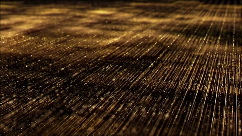 Futuristic Golden Matrix Grid Particles ... | Stock Video | Pond5