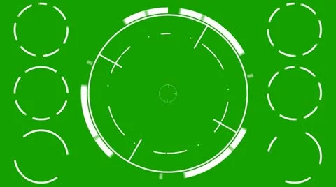 Futuristic Head Up Display on a Green Sc... | Stock Video | Pond5