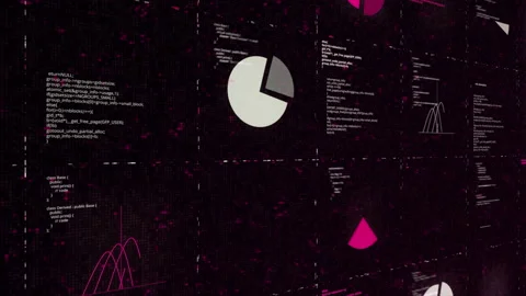 Futuristic hi tech visualization of comp... | Stock Video | Pond5