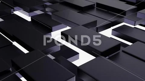 Futuristic, High Tech, dark background, with a square block structure ...