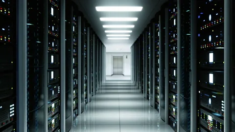 Futuristic High Tech Server Room | Stock Video | Pond5