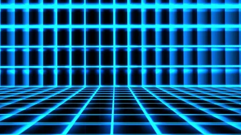 Futuristic Horizontal Blue Grid Animatio... | Stock Video | Pond5