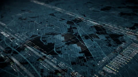 Futuristic HUD Holographic Digital City ... | Stock Video | Pond5