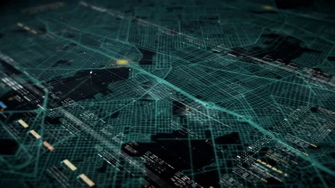 Futuristic HUD Holographic Digital City ... | Stock Video | Pond5