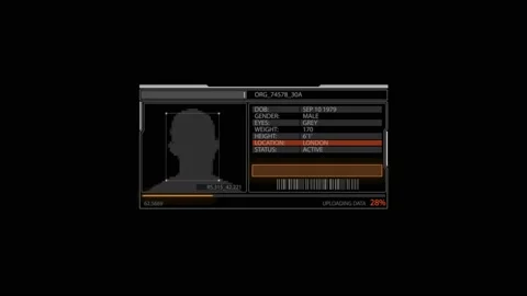 Futuristic HUD panel profile. More eleme... | Stock Video | Pond5