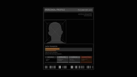 Futuristic HUD panel profile. More eleme... | Stock Video | Pond5