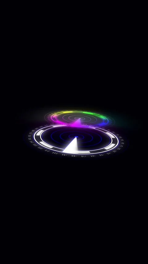 Futuristic hud radar scan animation vert... | Stock Video | Pond5