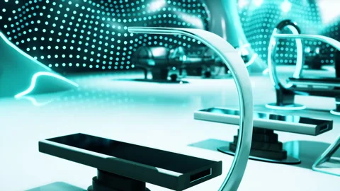 A futuristic laboratory filled with a va... | Stock Video | Pond5