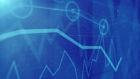 Futuristic line charts | Stock Video | Pond5