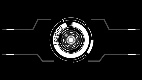 Futuristic loading interface with circul... | Stock Video | Pond5
