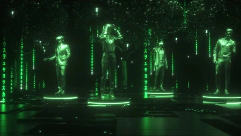 Futuristic Matrix Digital Background | Stock Video | Pond5