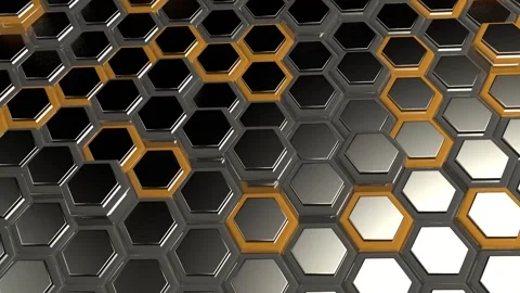 Hexagon Metal Stock Footage ~ Royalty Free Stock Videos | Pond5