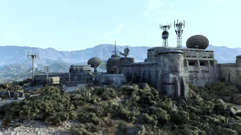 A futuristic military base war bunker in... | Stock Video | Pond5