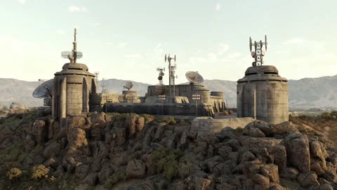 A futuristic military base war bunker in... | Stock Video | Pond5