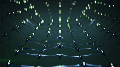 Futuristic network structure 3D render l... | Stock Video | Pond5