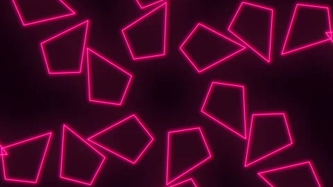 Futuristic pink neon shapes sparkle on b... | Stock Video | Pond5