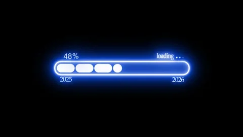 Futuristic Progress Bar 2025 to 2026 Tra... | Stock Video | Pond5