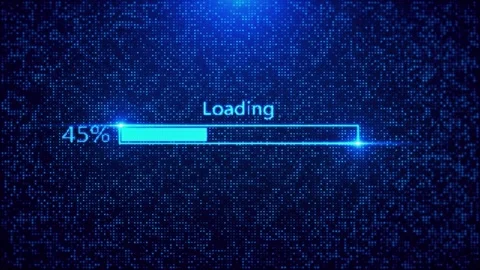 Futuristic progress loading bar 0-100 pe... | Stock Video | Pond5