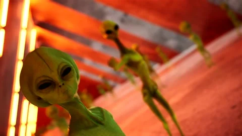 Futuristic rave: aliens dancing under pu... | Stock Video | Pond5