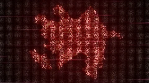 Futuristic Red Hud Square Mosaic Grid Ma... | Stock Video | Pond5