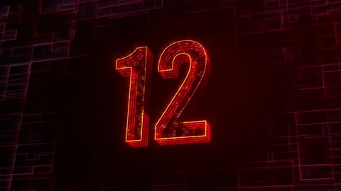 Number 12 3D Stock Video Footage | Royalty Free Number 12 3D Videos | Pond5