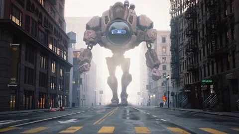 Futuristic robot. CGI animation 4K | Stock Video | Pond5