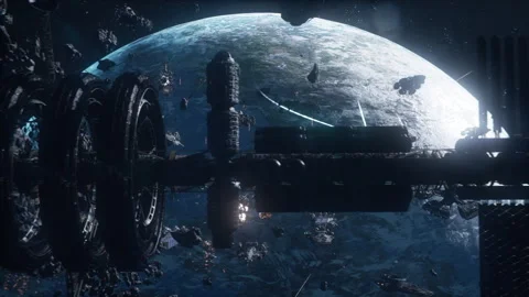 Futuristic Robot Invasion in Deep Space ... | Stock Video | Pond5