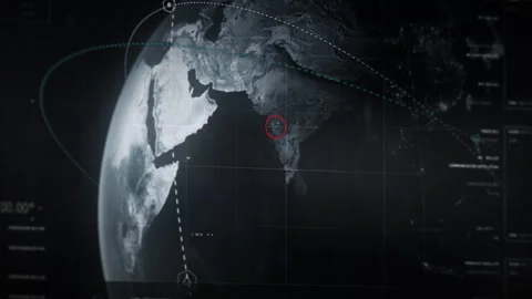 A Futuristic Scan has located the positi... | Stock Video | Pond5