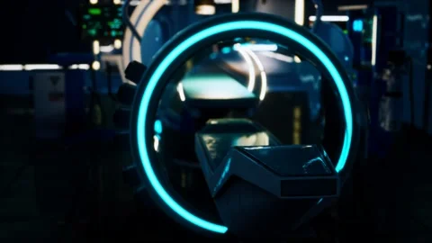 futuristic sci fi MRI Scanner medical eq... | Stock Video | Pond5