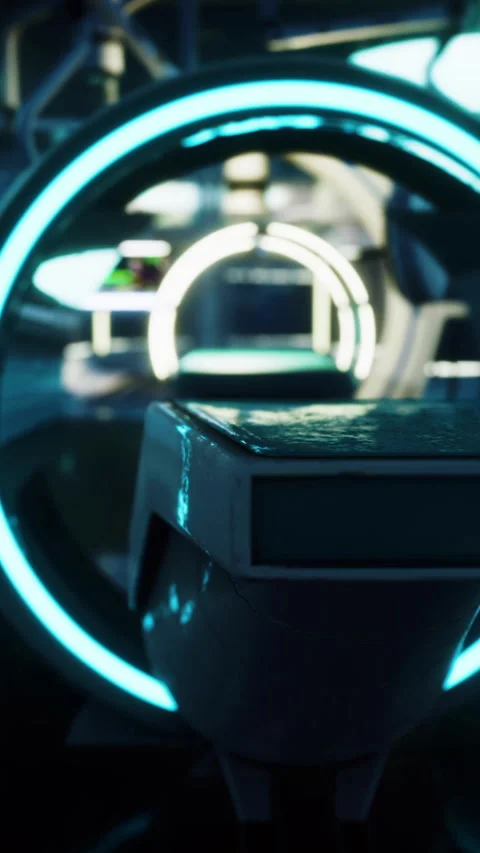 futuristic sci fi MRI Scanner medical eq... | Stock Video | Pond5
