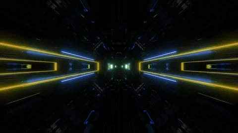 futuristic science fiction lights glowin... | Stock Video | Pond5