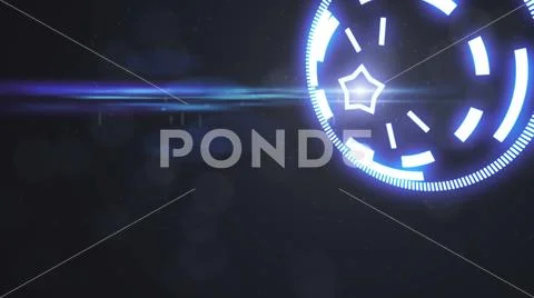 Futuristic screensaver with code hologram. HUD Heads Up Display Scanner hig..: Graphic #72763573