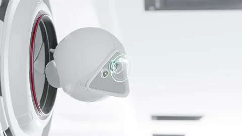 Futuristic security CCTV camera with Mot... | Stock Video | Pond5