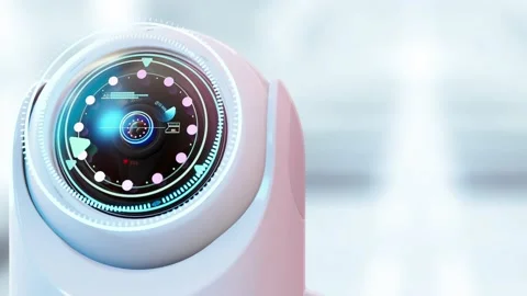 Futuristic security CCTV camera with Mot... | Stock Video | Pond5