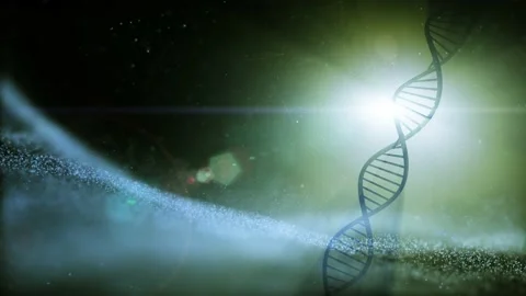 Futuristic shining dna cell rotation bac... | Stock Video | Pond5