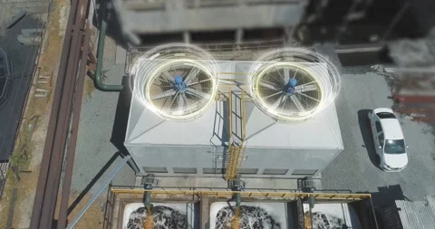 A futuristic shot of a factory exterior.... | Stock Video | Pond5