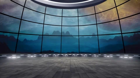 Futuristic space, virtual studio backgro... | Stock Video | Pond5