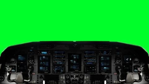 Futuristic Spaceship Cockpit on a Green ... | Stock Video | Pond5