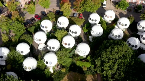 Futuristic Sphere Houses | Stock Video | Pond5