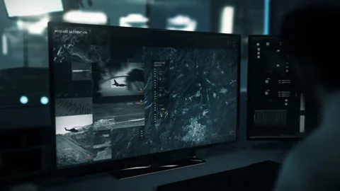 Futuristic spy tech identifies multiple ... | Stock Video | Pond5