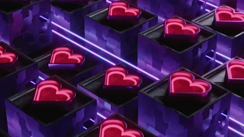 Futuristic synthwave loop 3d animation w... | Stock Video | Pond5