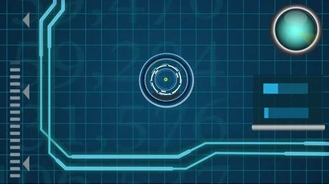 Futuristic Technology Interface Computer... | Stock Video | Pond5