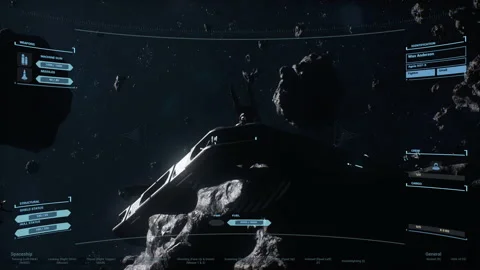 Futuristic Turret in Space Frontier Stat... | Stock Video | Pond5