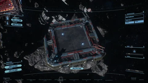 Futuristic Turret in Space Frontier Stat... | Stock Video | Pond5