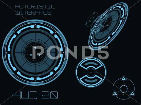 Futuristic user interface HUD ~ Clip Art #49997475