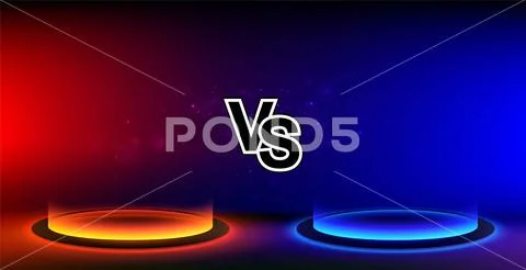 Futuristic versus banner. VS template design for games, battle, match ...