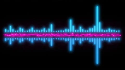 Futuristic waveform visualizer of audio ... | Stock Video | Pond5
