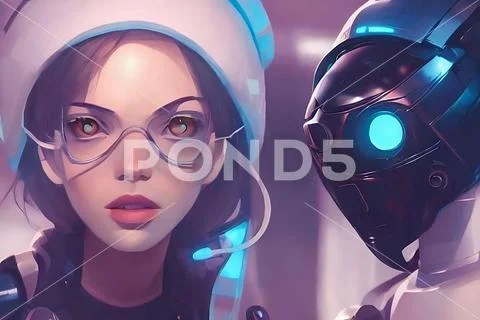 Futuristic World, cyborgs and robots, Artificial intelligence ...