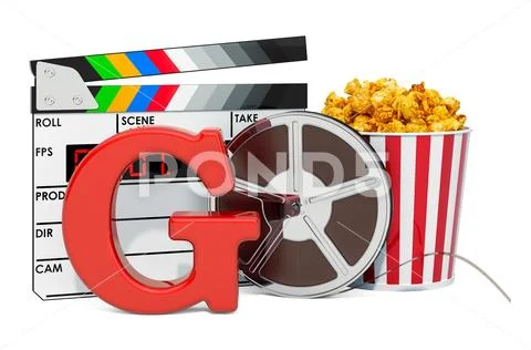 G General Audiences, film rating system concept. 3D rendering: Graphic ...