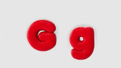 G Letters Cartoon Font, Alpha Channel | Stock Video | Pond5